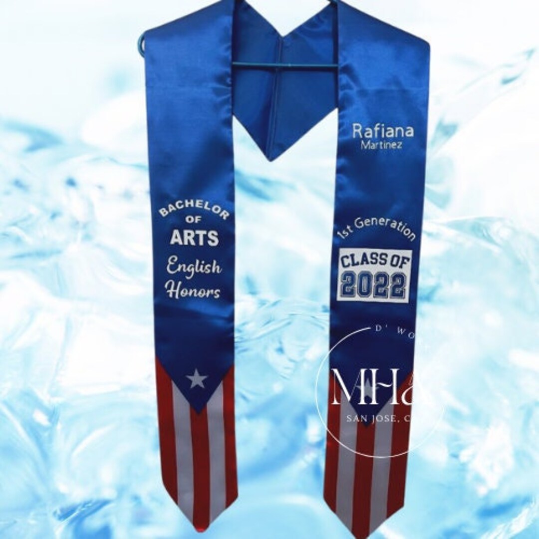 Unisex American US Satin Graduation Stole - Etsy
