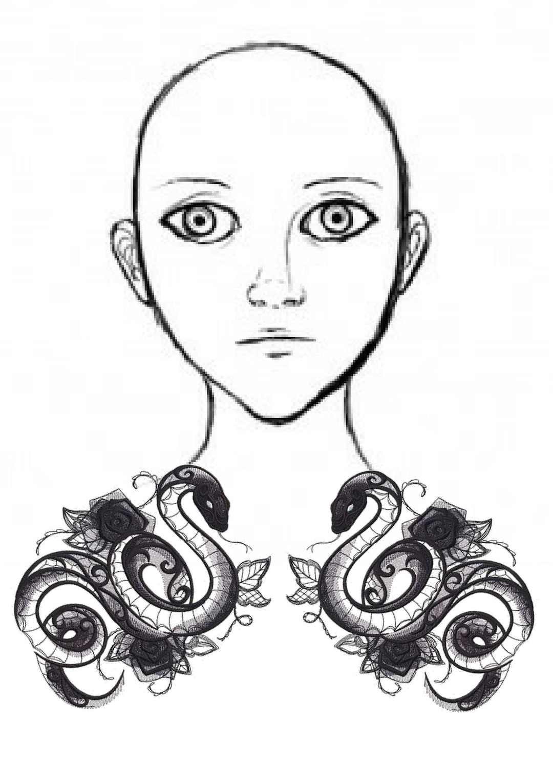 Medusa- Shoulder Snake Temporary Tattoos - Etsy