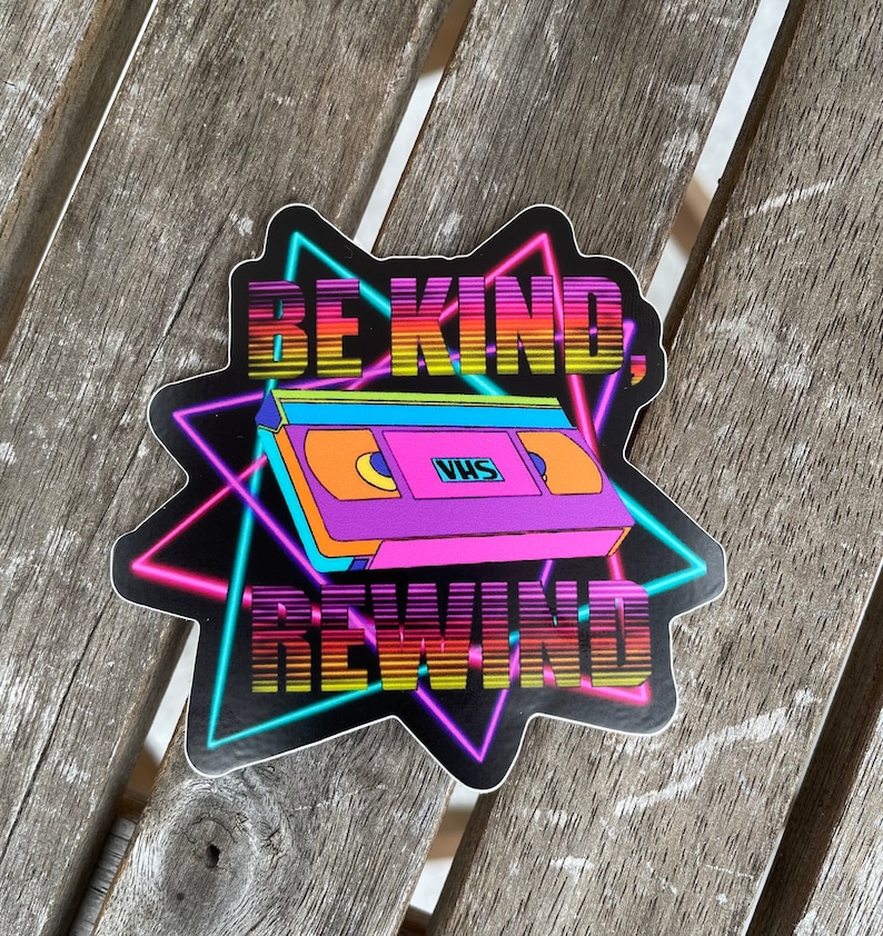 Be Kind Rewind VHS Retro-wave Sticker - Etsy Australia
