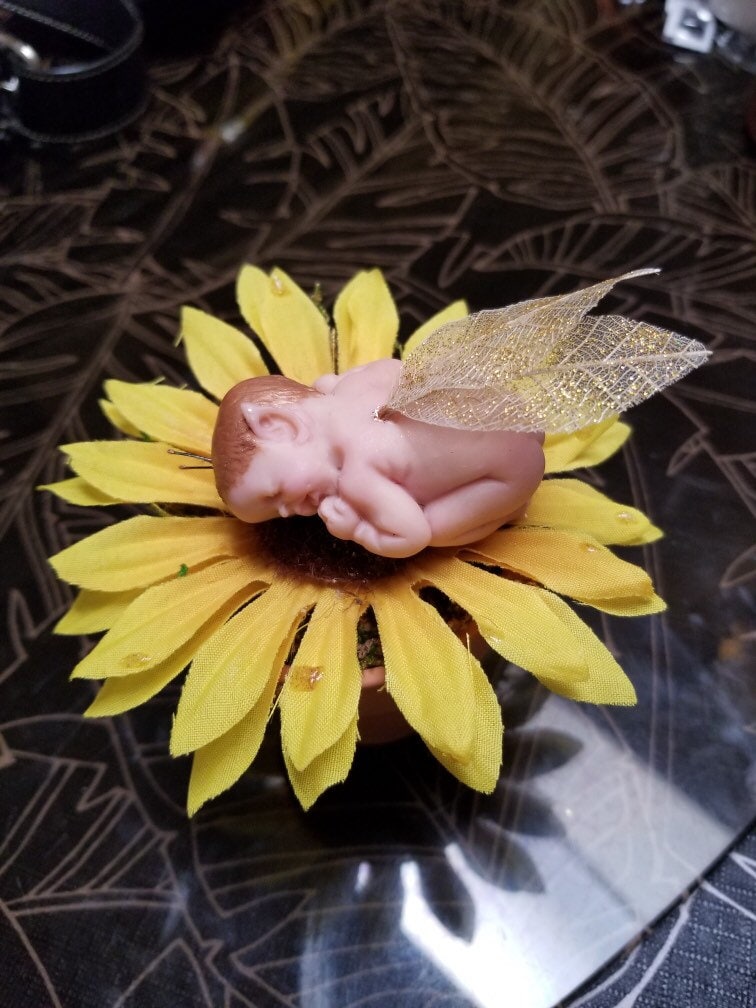 Sunflower Baby Fairy Sprite Pixie | Etsy