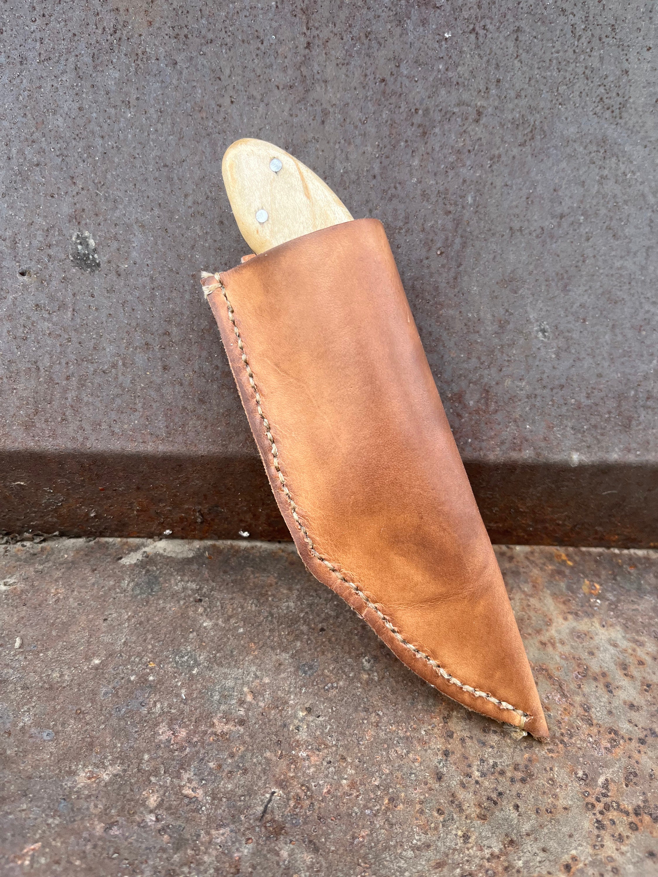 Handforged Sheath Knife With Maple Handle - Etsy