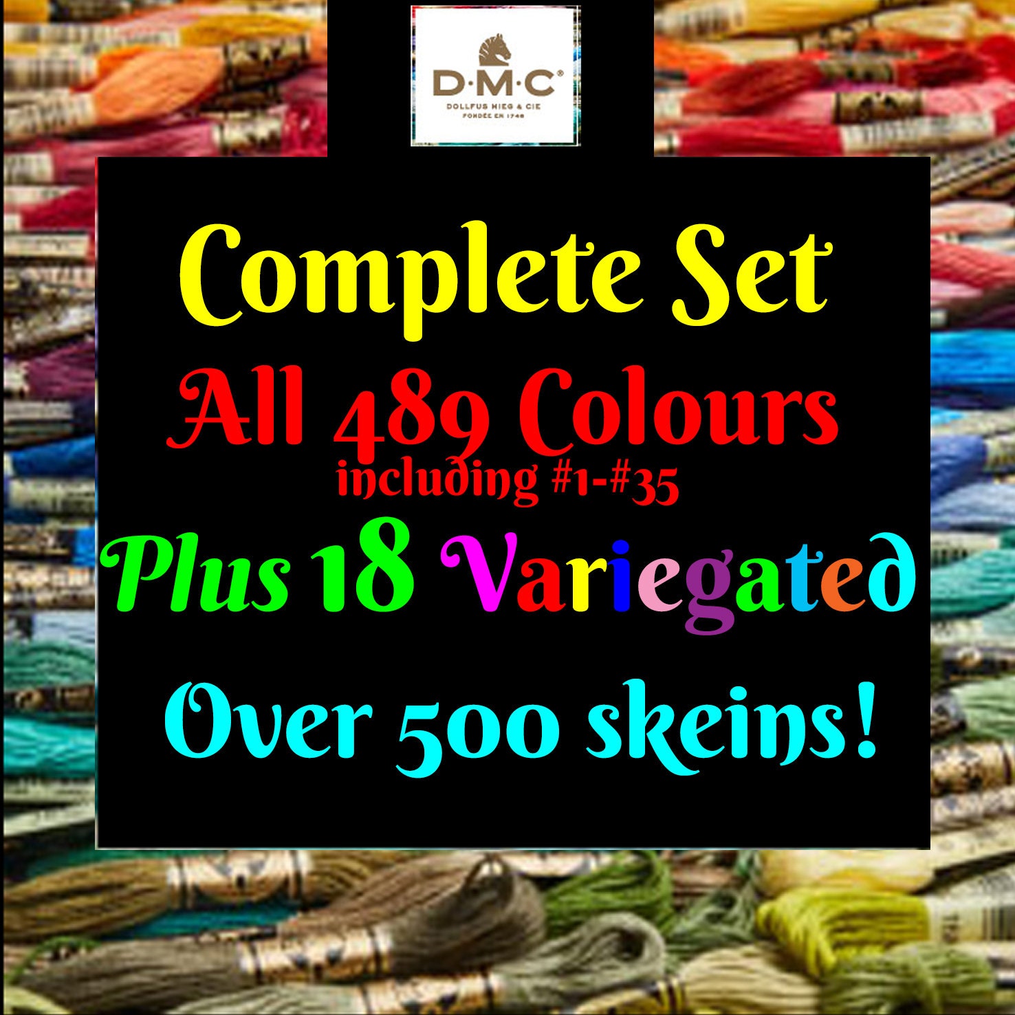 In Stock Genuine DMC Floss COMPLETE SET of All 489 Solid - Etsy