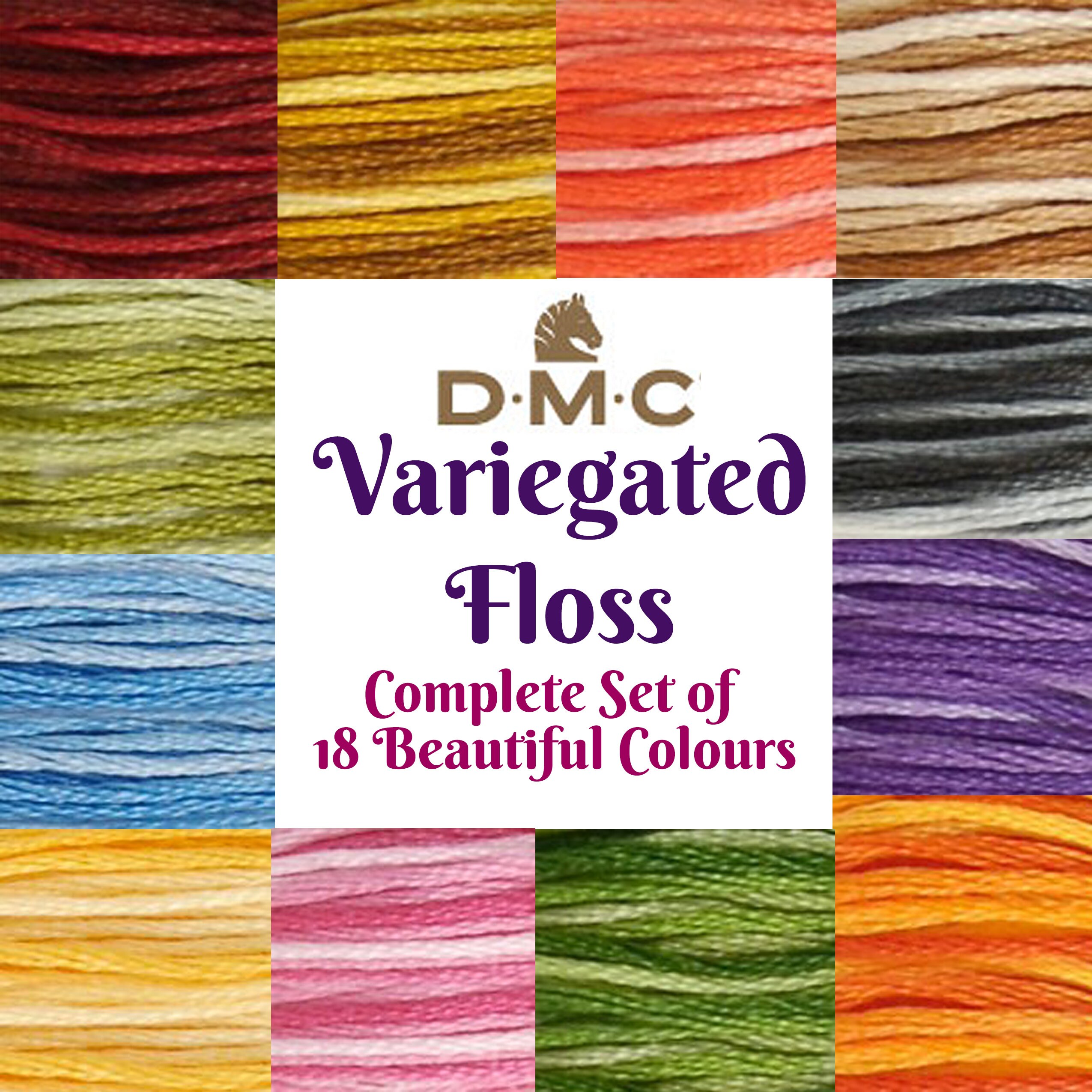 Genuine DMC Floss Full Set of 18 Colours of Variegated 6 - Etsy