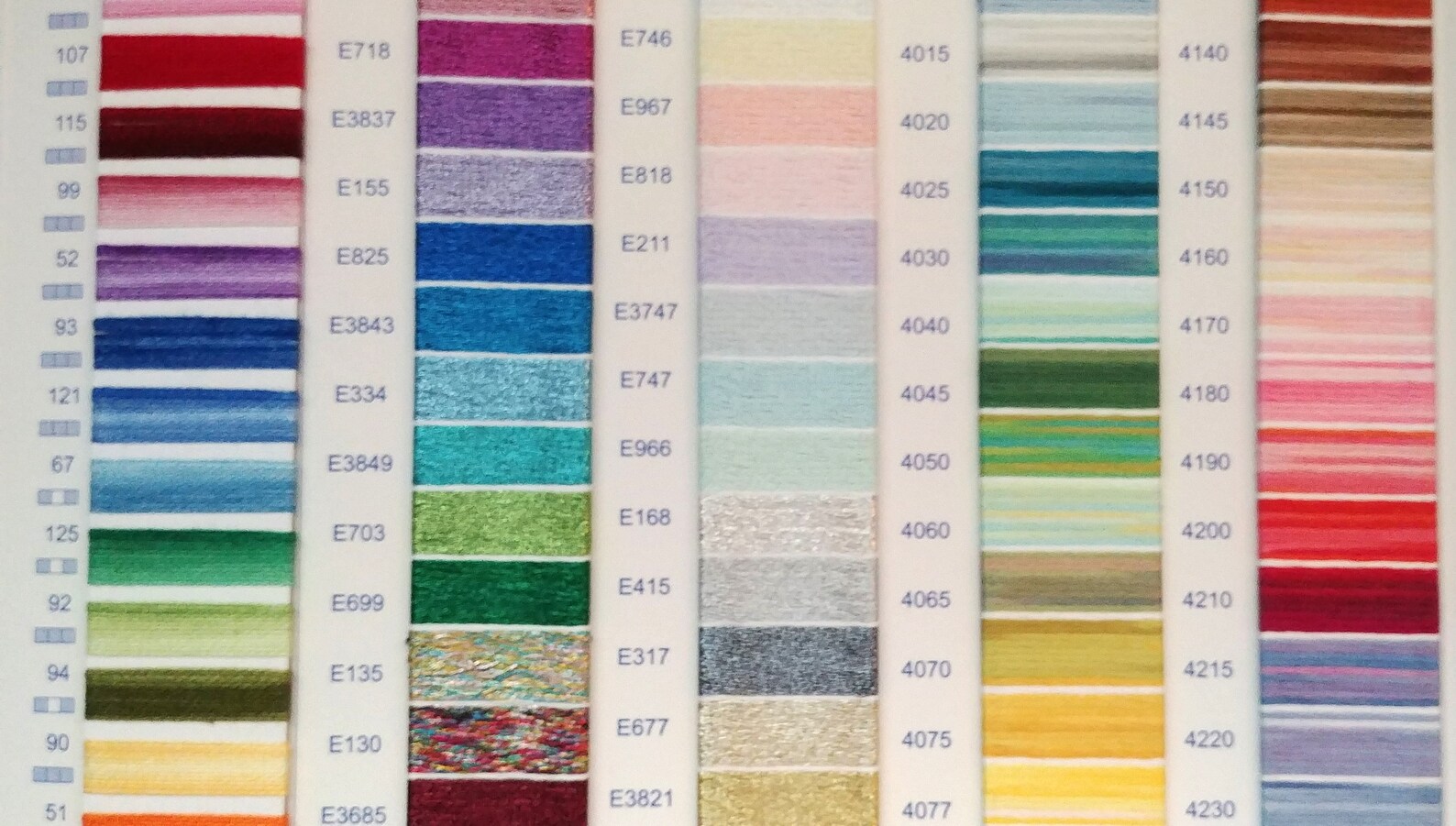 DMC Floss Colour Card With REAL FLOSS or Printed Only | Etsy