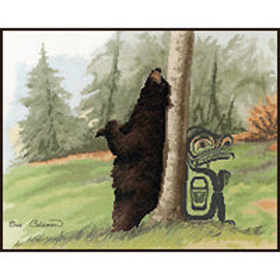 RELIEF black Bear Cross Stitch Pattern Based on Art by Sue | Etsy