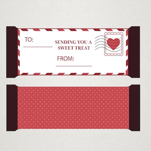 Sending a Sweet Treat Valentine's Day Candy Bar Wrappers, Class ...