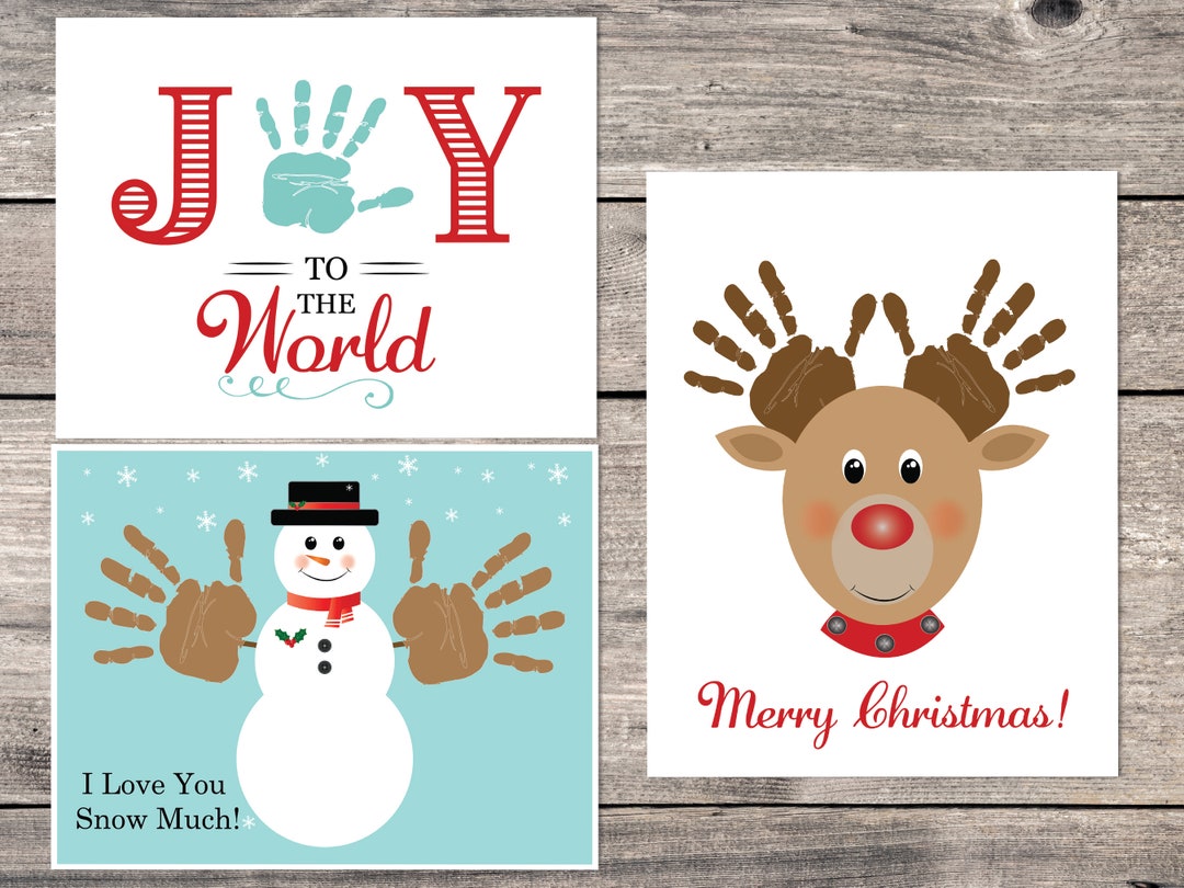 Christmas Handprint Art, Handprint Keepsake, Reindeer Handprint ...
