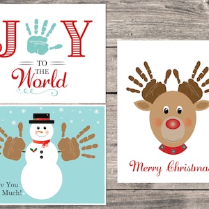 Christmas Handprint Art, Handprint Keepsake, Reindeer Handprint ...