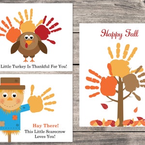Fall Handprint Craft, Thanksgiving Handprint Art, Turkey Handprint ...