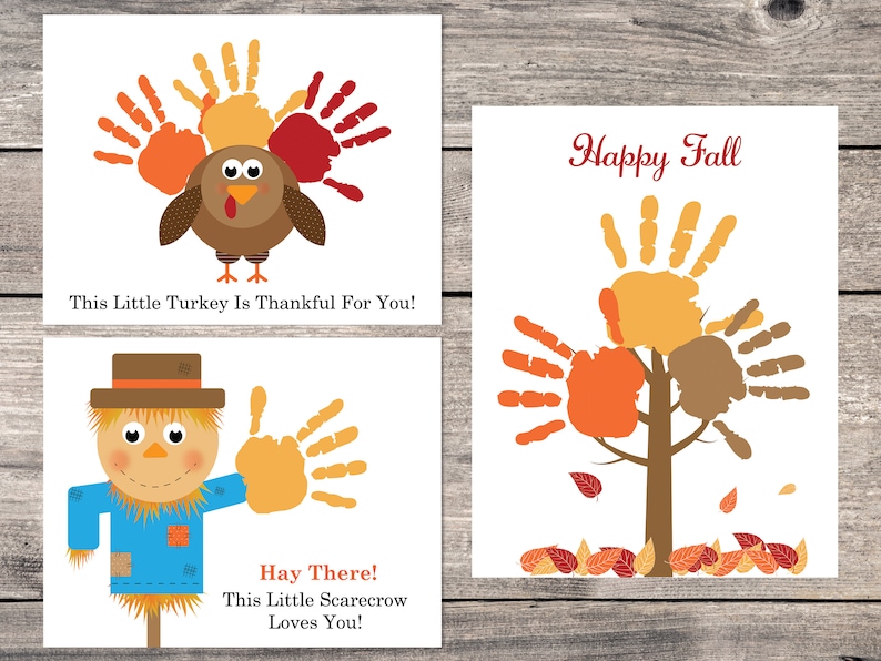 Fall Handprint Craft, Thanksgiving Handprint Art, Turkey Handprint ...