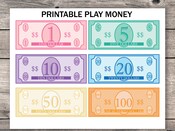 Printable Play Money for Kids Boho Rainbow Pretend Money for - Etsy Canada