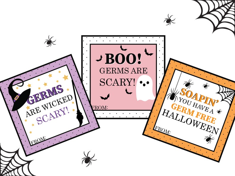 Printable Halloween Soap Tags, Soapin' You Have a Germ Free Halloween ...
