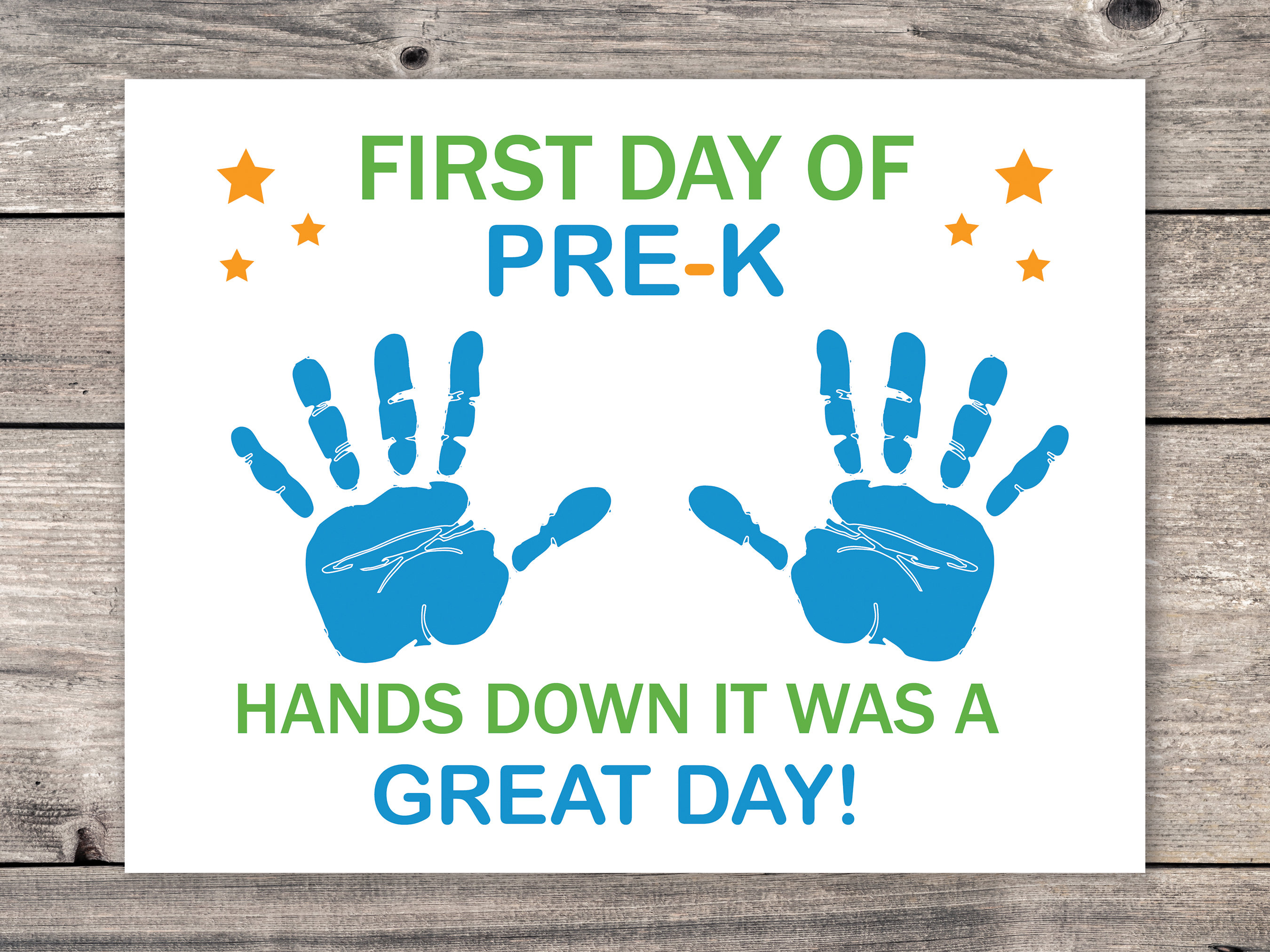 First Day of Pre-k Hands Down the Best Day, First Day of School Pre-k ...