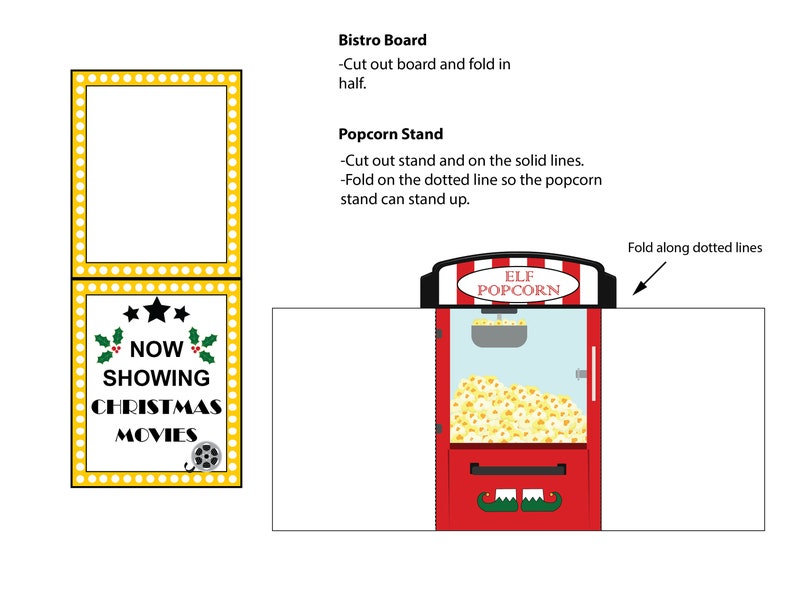 Elf Movie Concession Stand Elf Movie Night Elf Props Elf - Etsy