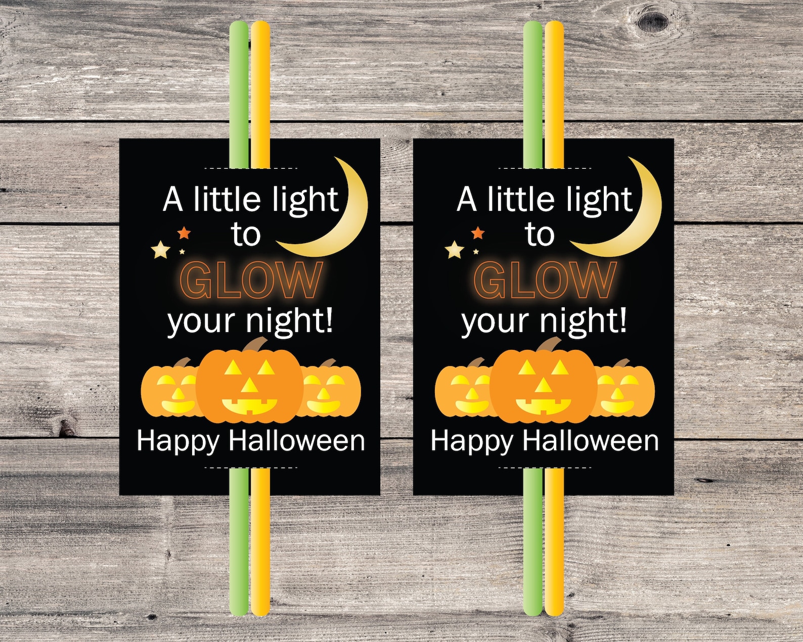 A Little Light to Glow Your Night Tags, Halloween Party Favor ...