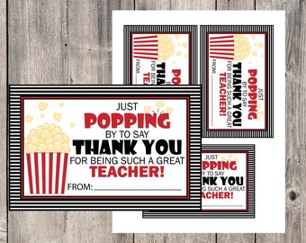 Teacher Appreciation Popcorn - Etsy