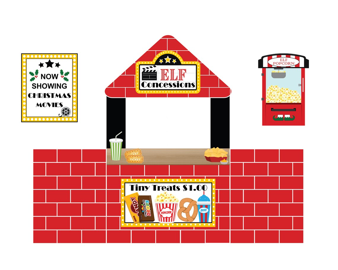 Elf Movie Concession Stand Elf Movie Night Elf Props Elf - Etsy