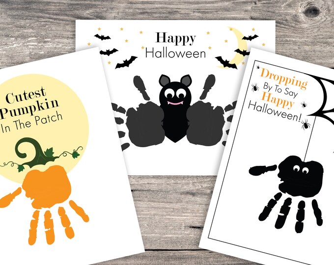 Halloween Spider Handprint Craft Template - Handprint Art Kit for Kids ...
