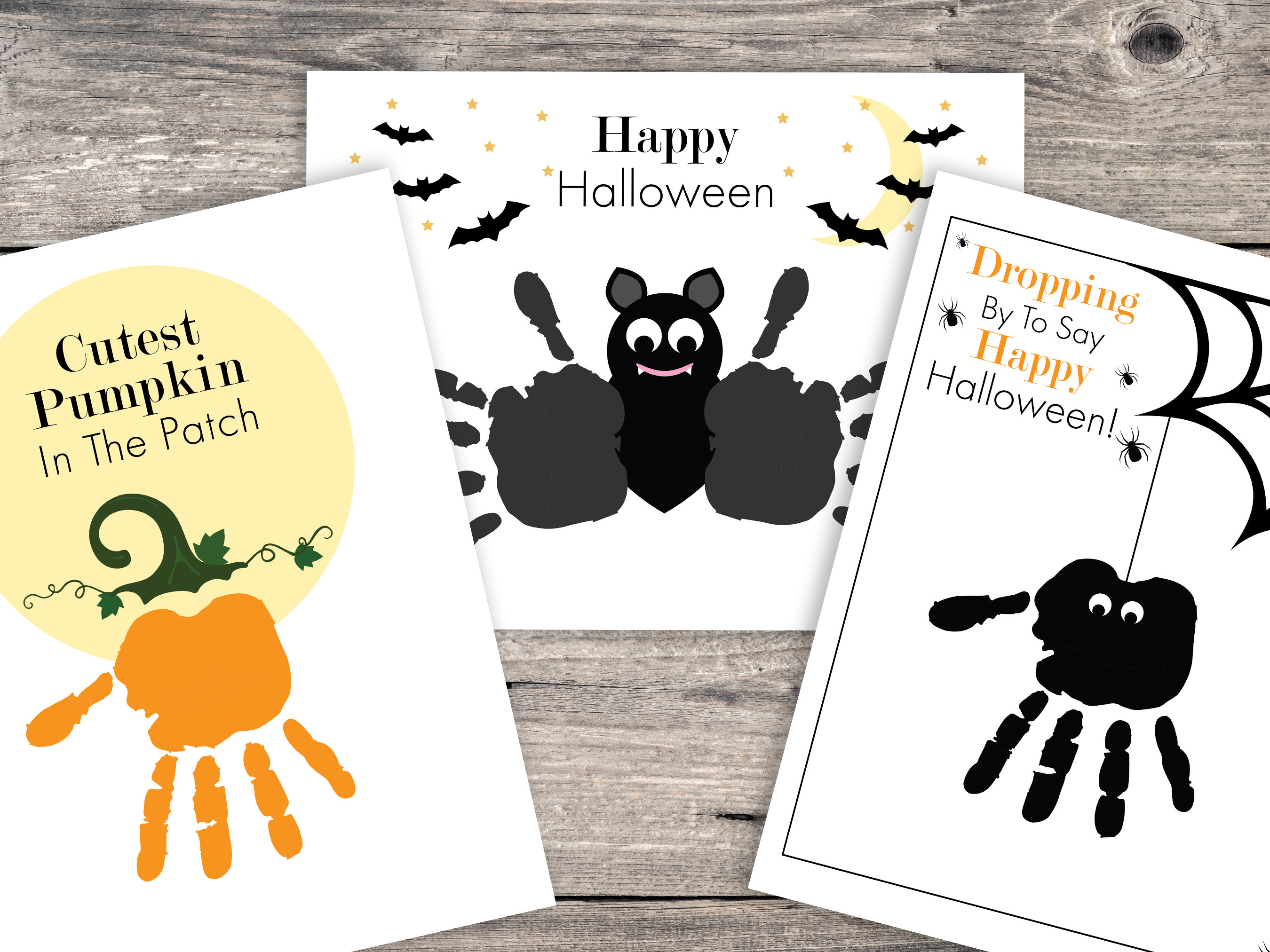Halloween Handprint Art, Pumpkin Handprint, Spider Handprint, Bat ...