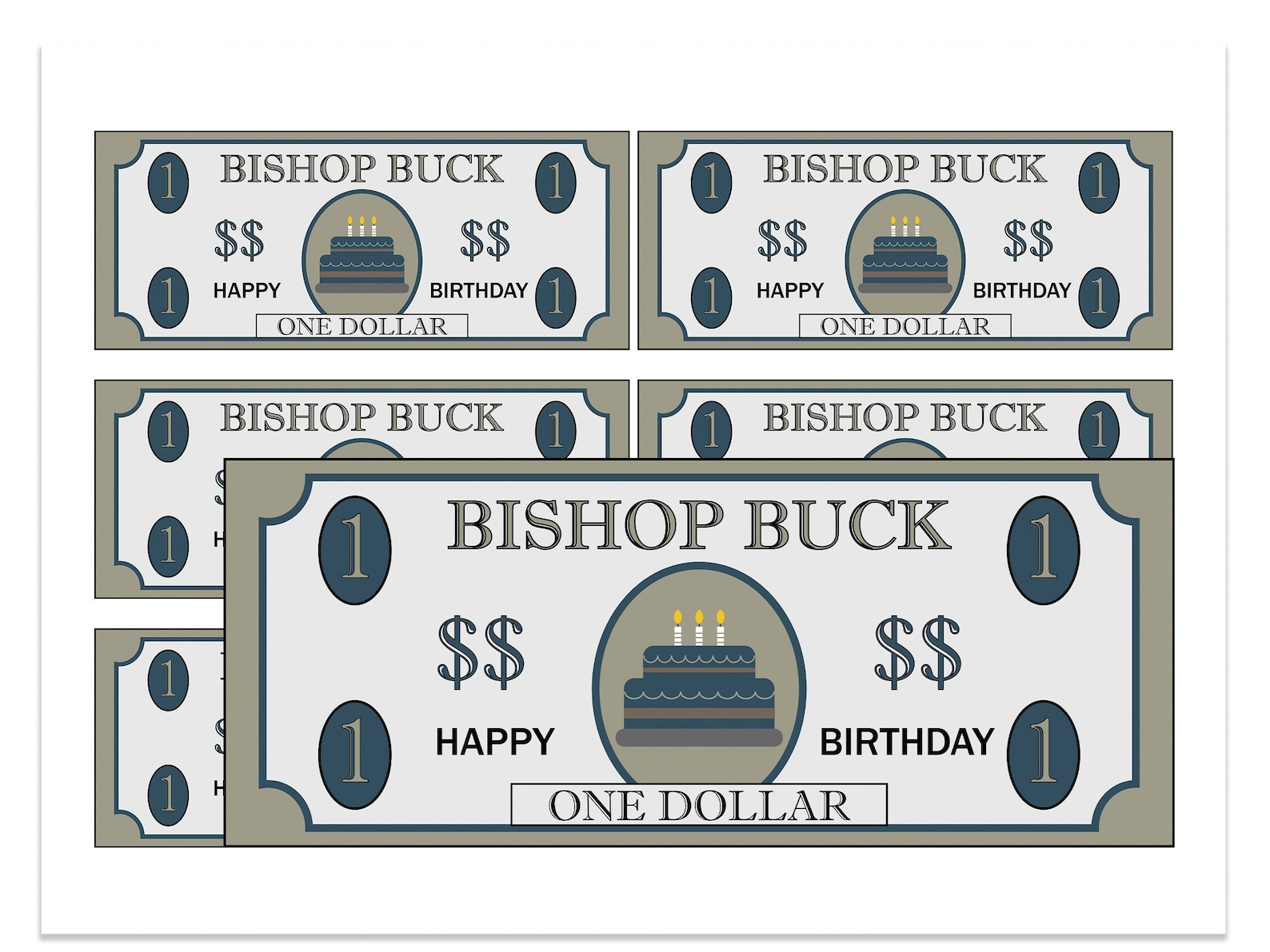 Bishop Bucks, LDS Primary Birthday Gift, Primary Gift Tags, Primary ...