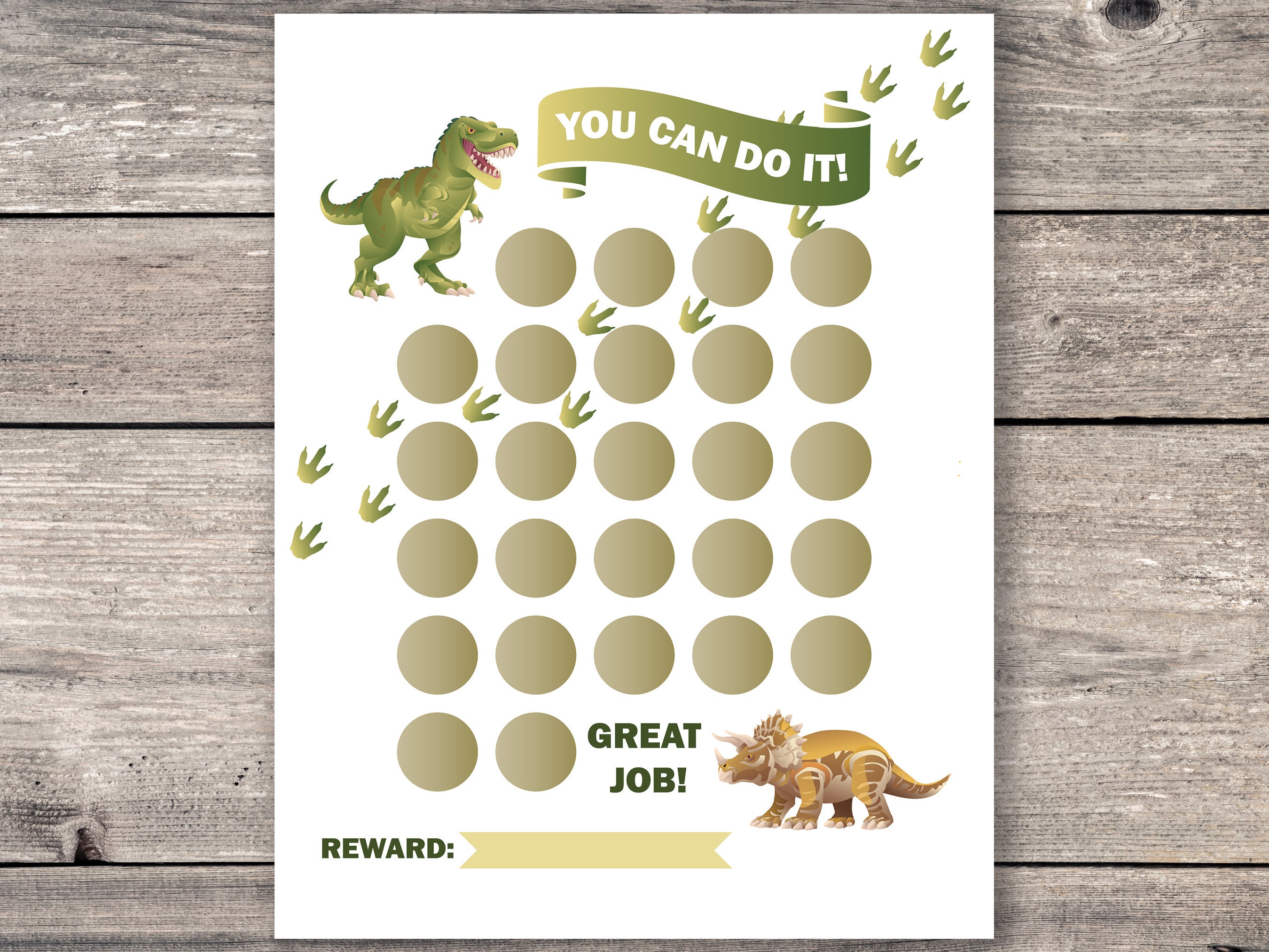Dinosaur Reward Chart, Kids Behavior Chart, Sticker Chart, Kids Chore ...