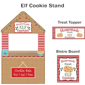 Elf Cookie Booth Printable, Elf Cookie Stand, Elf Christmas Props ...