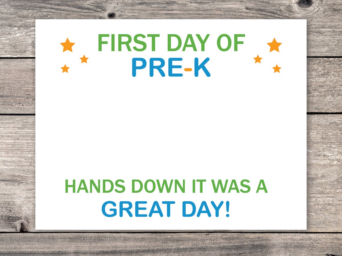First Day of Pre-k Hands Down the Best Day, First Day of School Pre-k ...