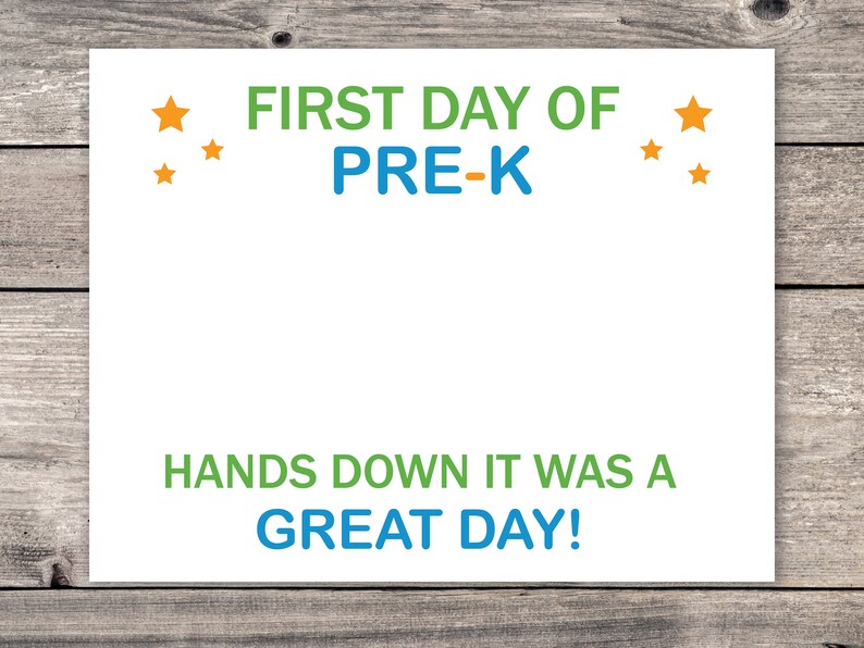 First Day of Pre-k Hands Down the Best Day, First Day of School Pre-k ...