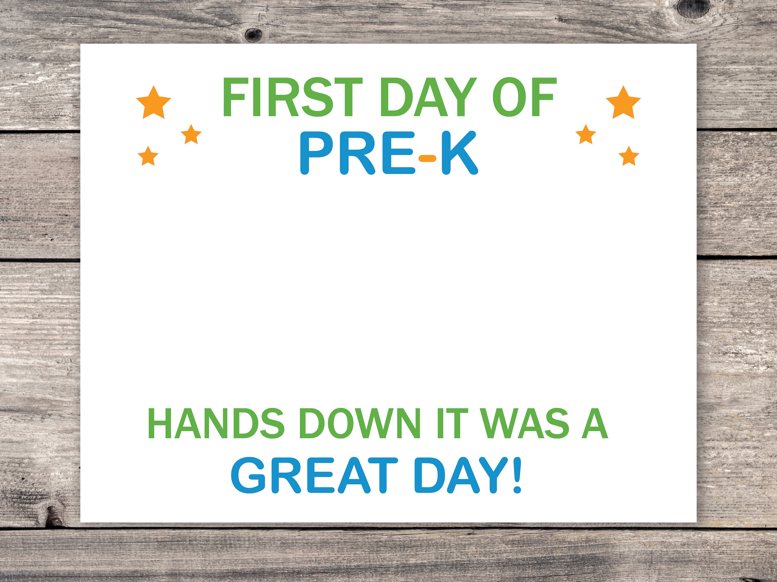 First Day of Pre-k Hands Down the Best Day, First Day of School Pre-k ...
