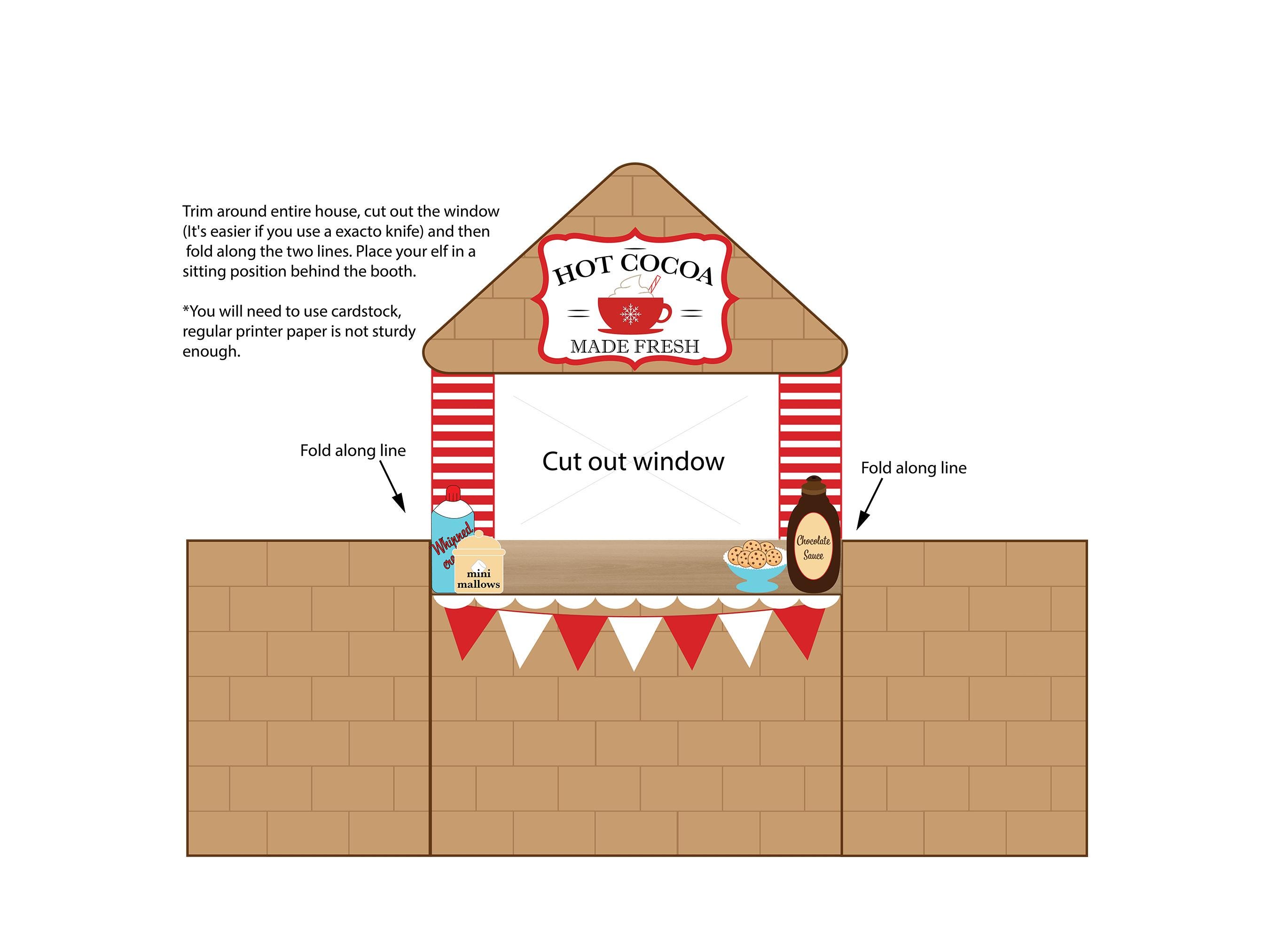 Elf Hot Cocoa Stand, Elf Christmas Props, Printable Elf Hot Cocoa Booth ...