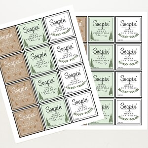 Christmas Gift Tag, Soap Gift Tag, Soapin You Have A Merry Christmas ...