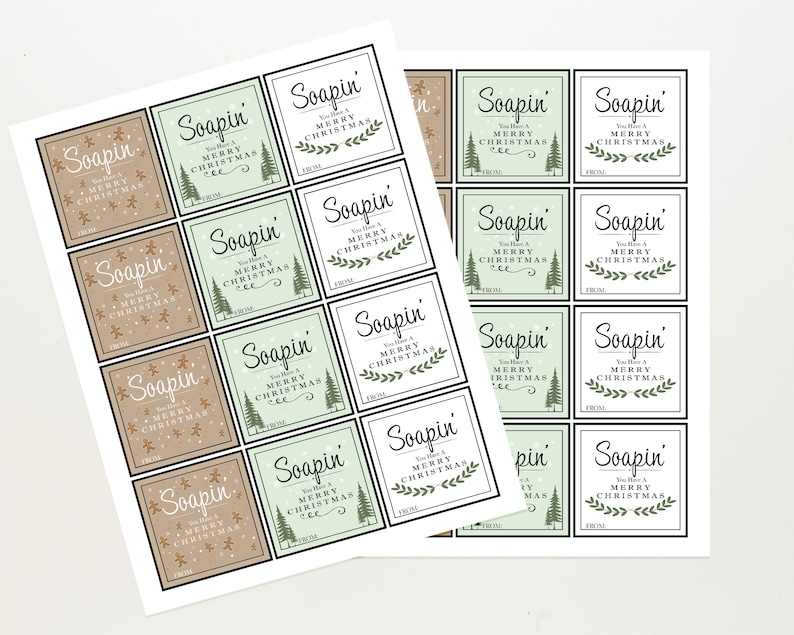Christmas Gift Tag, Soap Gift Tag, Soapin You Have A Merry Christmas ...