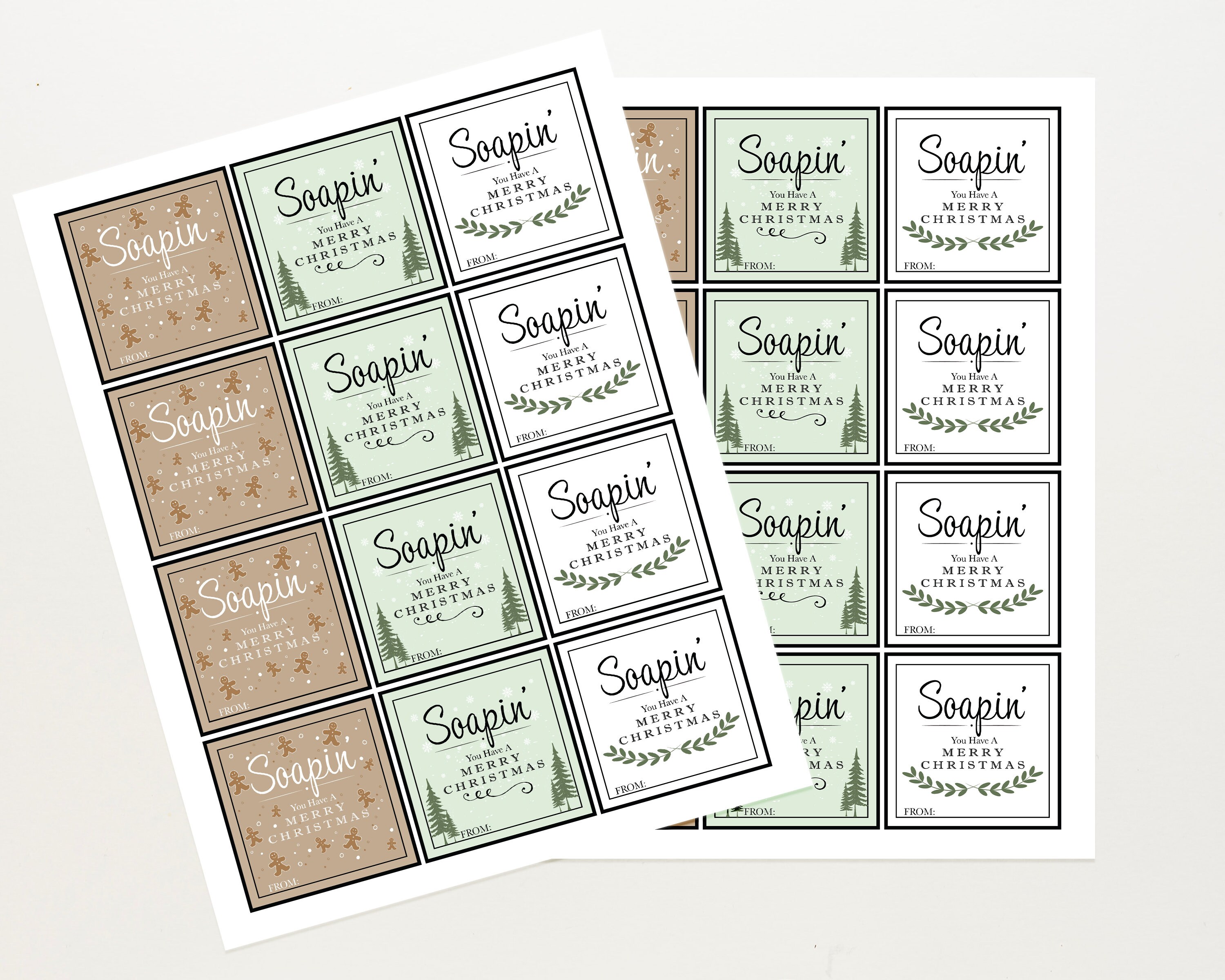 Christmas Gift Tag, Soap Gift Tag, Soapin You Have A Merry Christmas ...