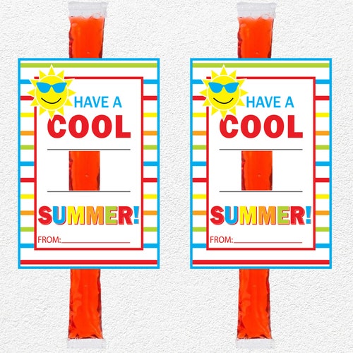 Have a Super Cool Summer Frozen Ice Pop Tag printable - Etsy