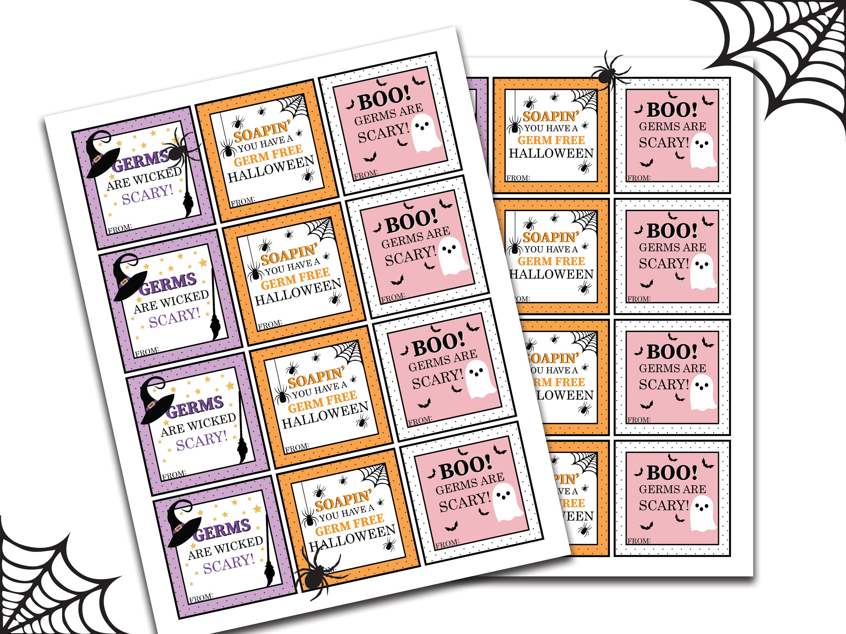 Printable Halloween Soap Tags, Soapin' You Have a Germ Free Halloween ...