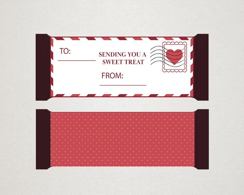 Sending a Sweet Treat Valentine's Day Candy Bar Wrappers, Class ...