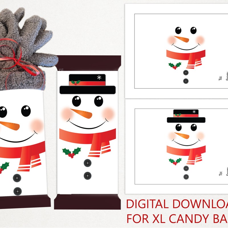 Snowman Candy Box Wrapper - Etsy