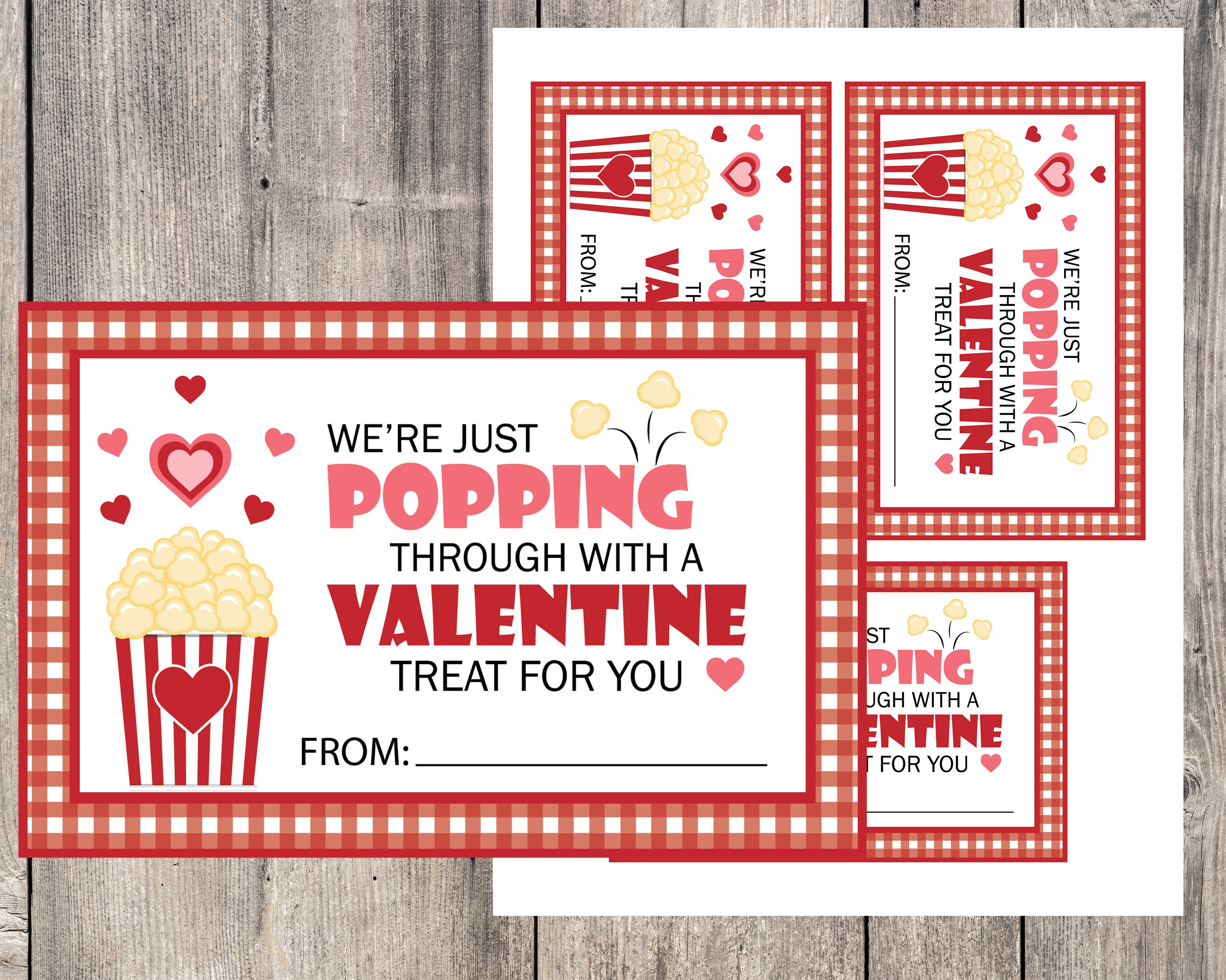 Just Popping Through With A Valentine Treat for You, Digital Valentine ...