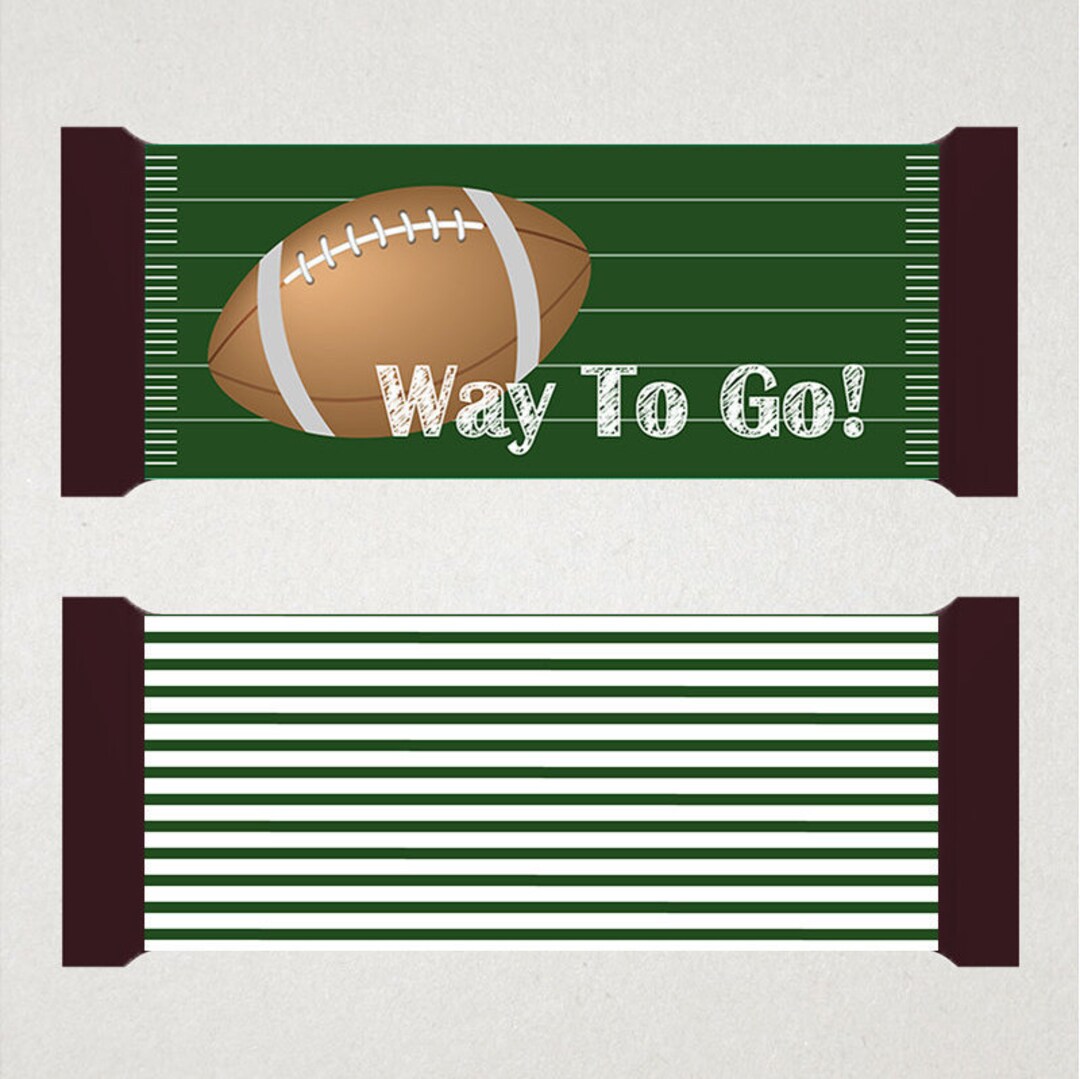 Football Candy Bar Wrapper, Football Treat Wrapper, Sports Printable ...
