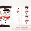 Snowman Candy Bar Wrappers, Christmas Candy Wrappers, Christmas Favors ...