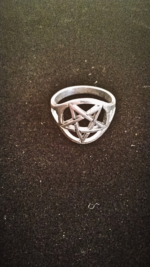 sterling silver pentagram - Gem