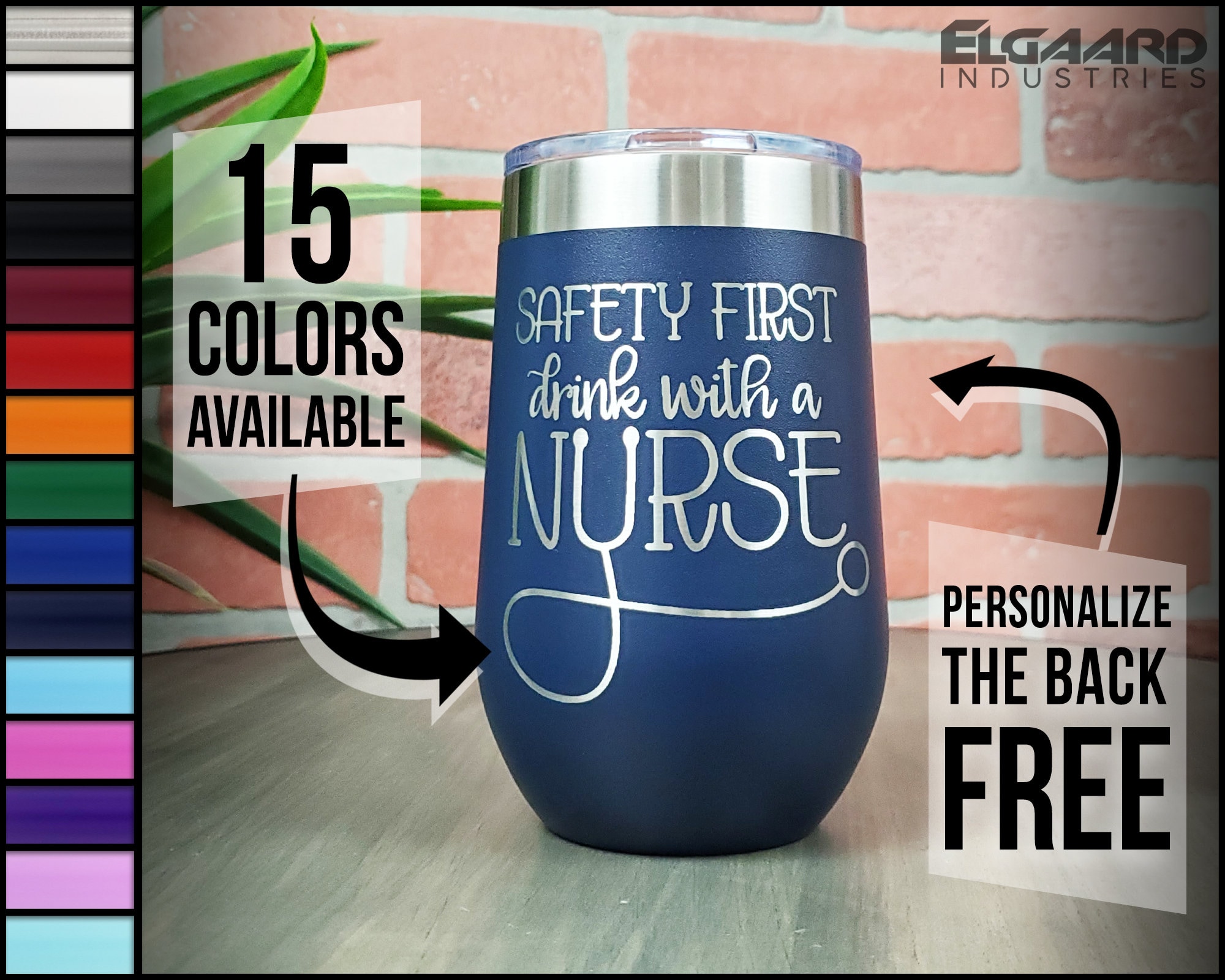 Safety First Drink With A Nurse 16oz Custom Wine Tumbler - Etsy