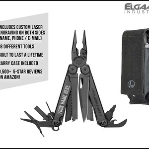 Custom Engraved Multitool Personalized Leatherman Wave Knife Premium ...