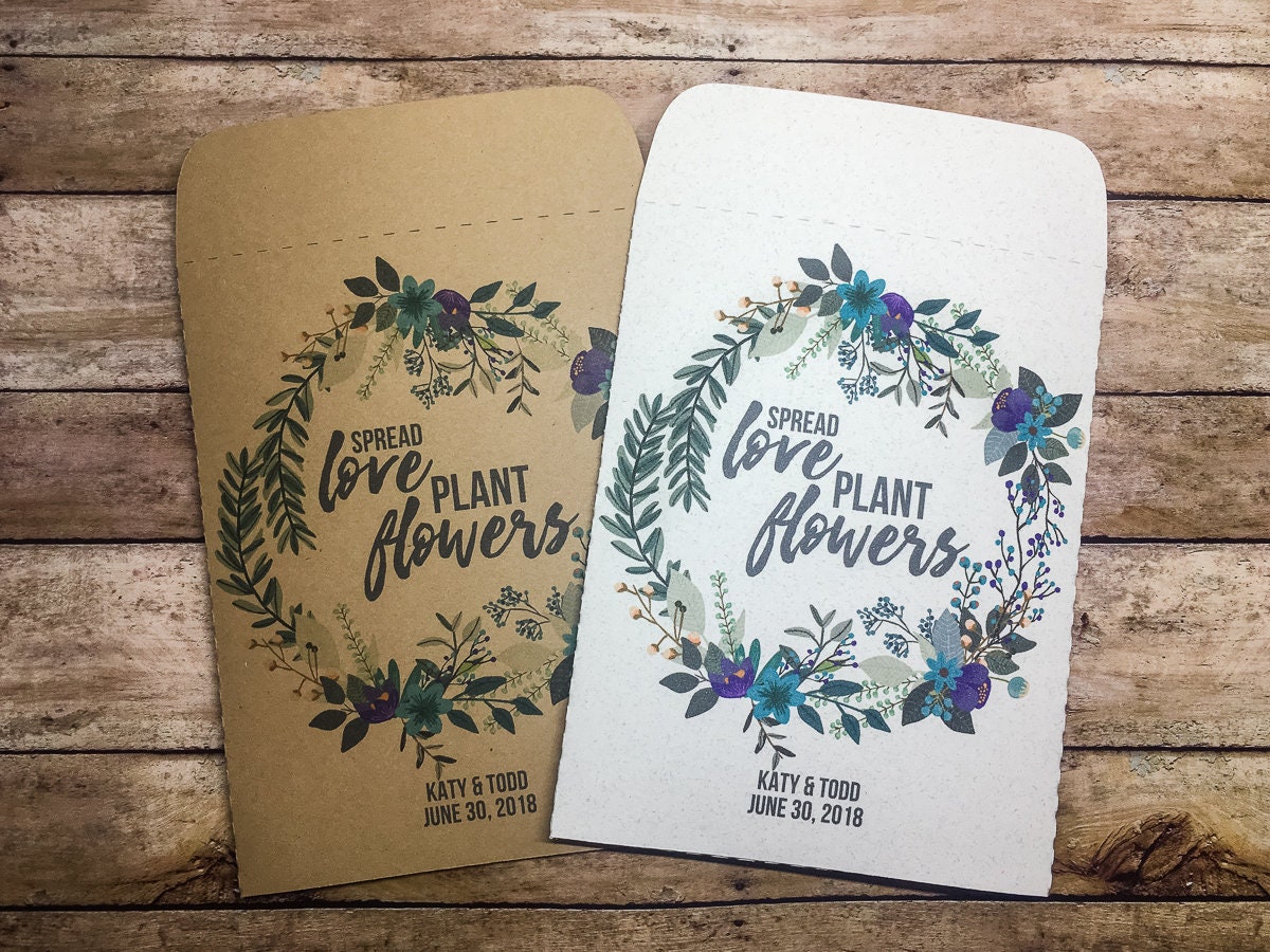 Wedding Favors Seed Packets Bridal Shower Gifts Spread Love - Etsy