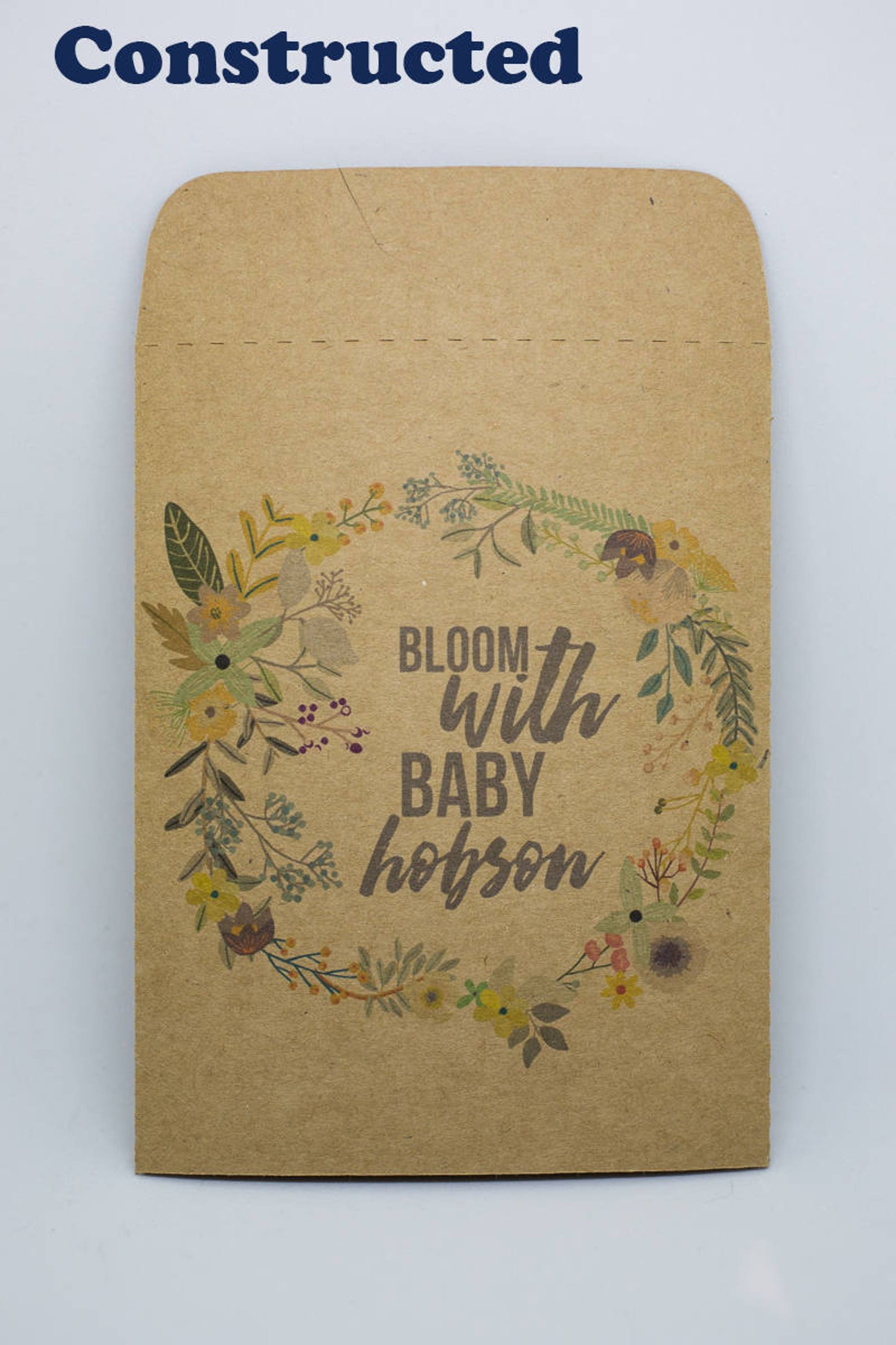 Baby Shower Seed Packets Favors Gifts Bloom With Baby Personalized ...