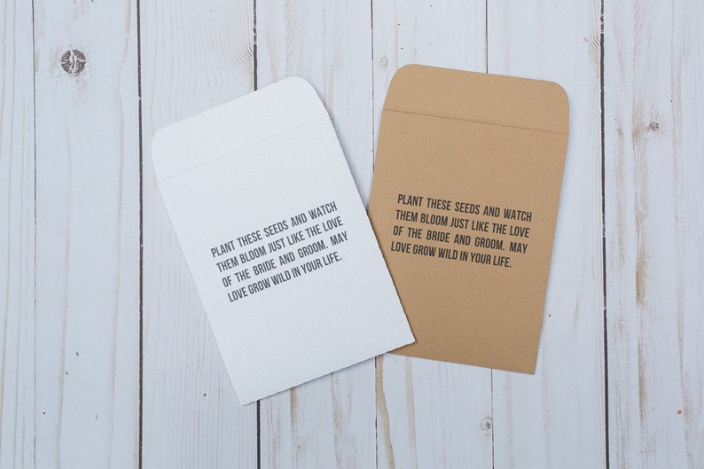Seed Packets Wedding Favors Gifts Let Love Grow Wild Sets of - Etsy