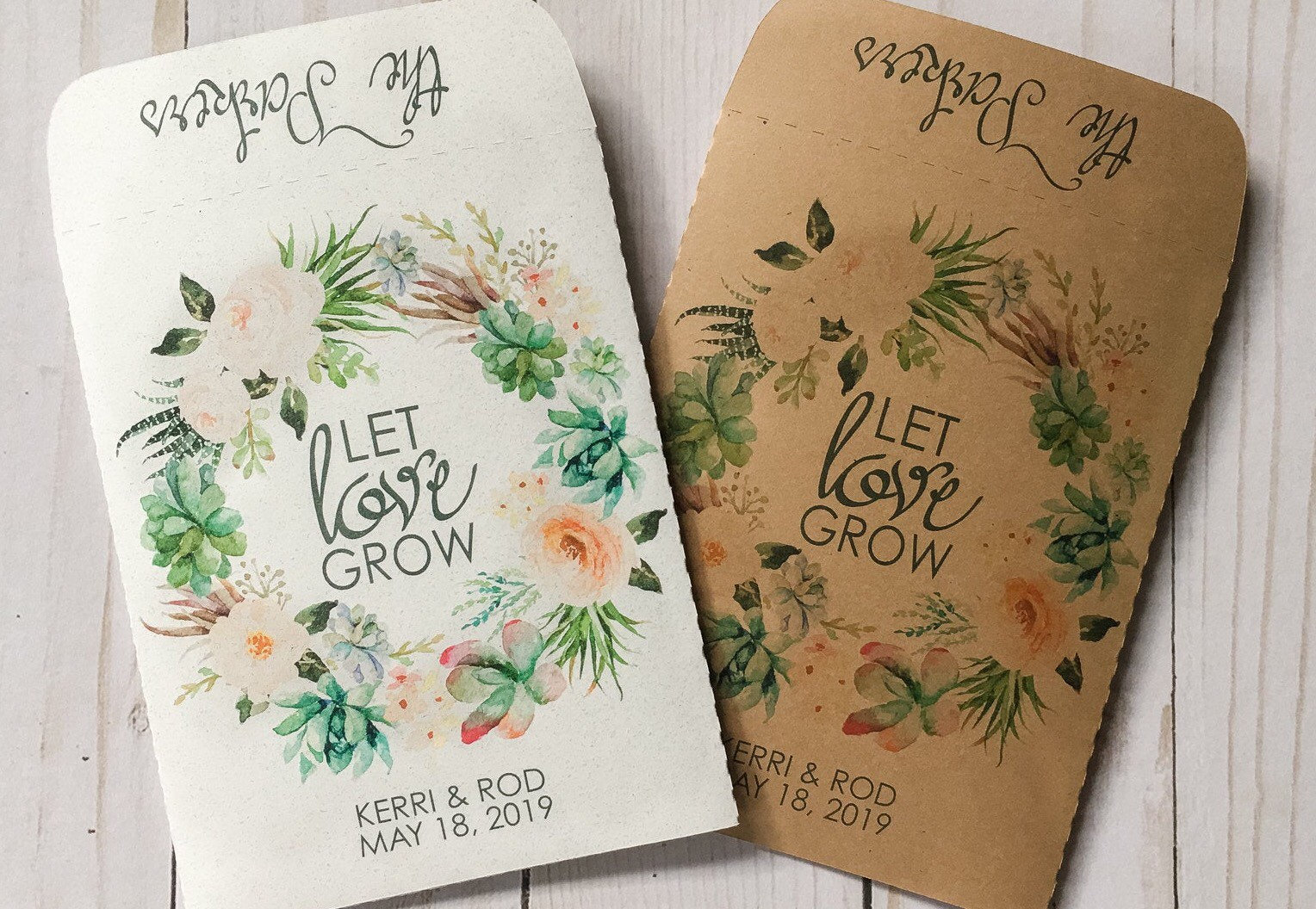 Seed Packets Wedding Favors Gifts Let Love Grow sets of 25 | Etsy