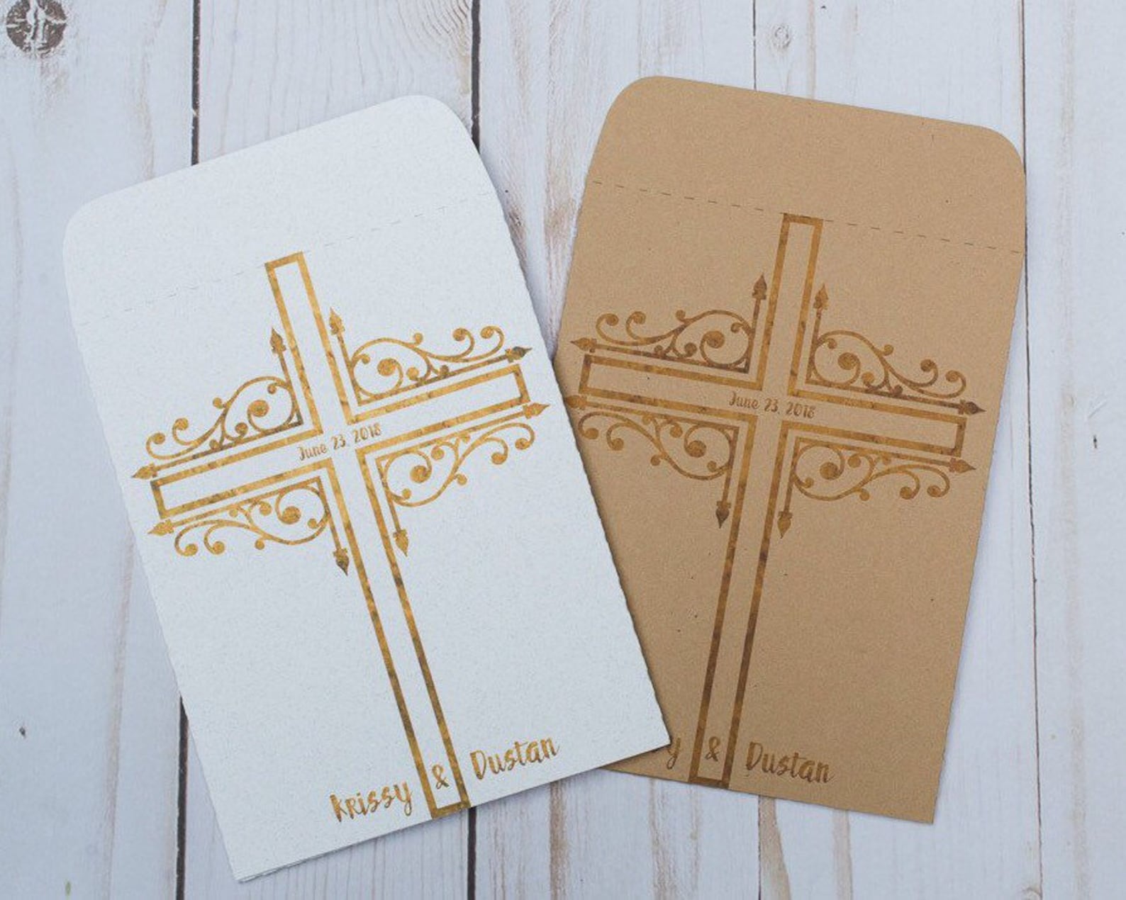 Christian Wedding Favors Seed Packets Sets of 25 - Rustic, Personalized ...