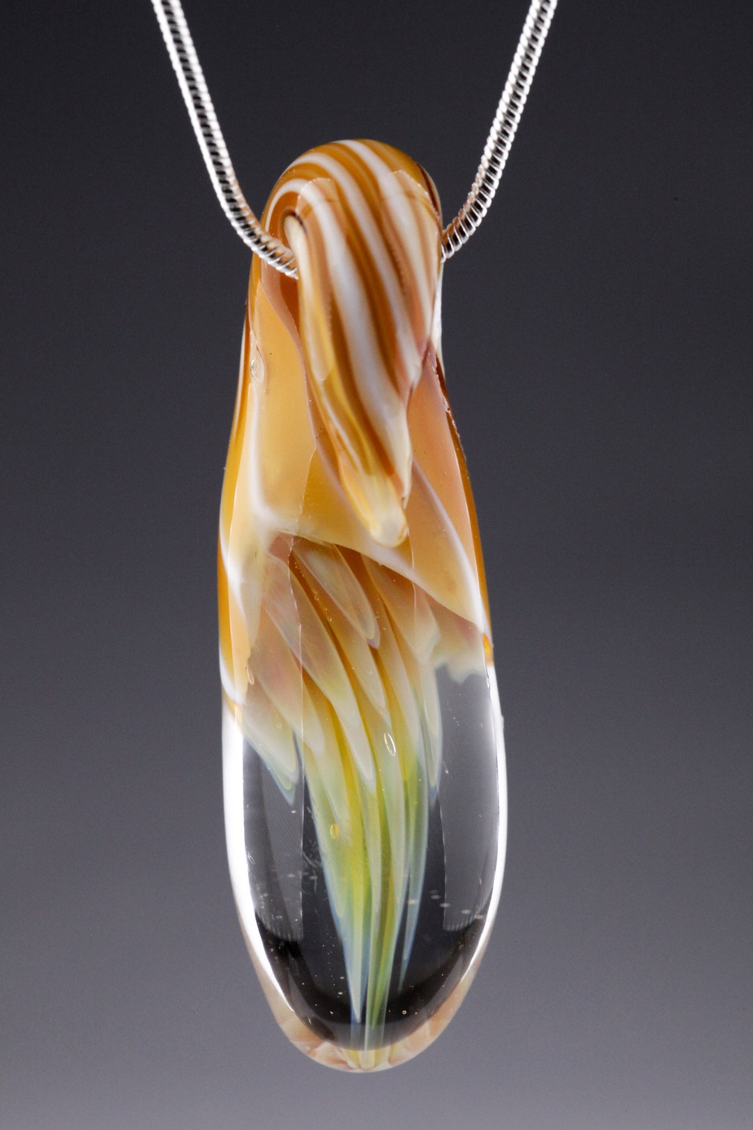 Handmade Glass Pendant Necklace - Etsy Denmark