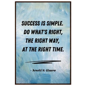 Success is Simple Motivational Poster Premium Matte Paper Framed Wall ...